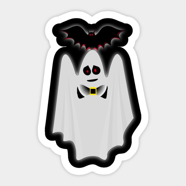 Halloween Spooky Ghost Halloween Sticker Teepublic